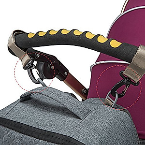 SoHo NY Diaper Backpack Bag 4Pc Chevron, Gray