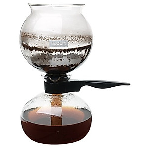 Bodum 34 oz Pebo Vacuum Coffee Maker, High Heat Borosilicate Glass, Black