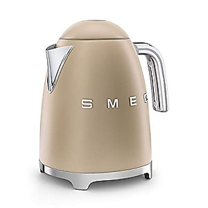 Smeg Electric Kettle Matte Champagne & 2-Slice Toaster Matte Champagne