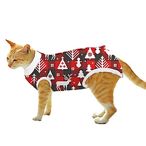 Mairbero cat Recovery Suit,Onesie for cat Surgery Surgical Recovery Suit, Abdominal Wound Or Skin Diseases E-Collar Alternative