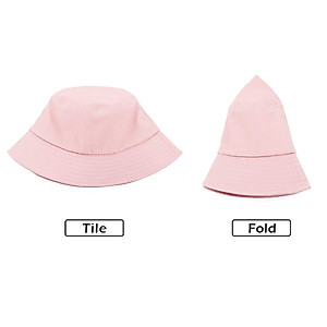 Durio Pink Bucket Hats for Women Teens Travel Summer Packable Beach Sun Hat D Pink