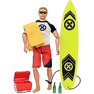 Click N' Play Sports & Adventure Surfer 12" Action Figure Play Set with Accessories,Brown/a