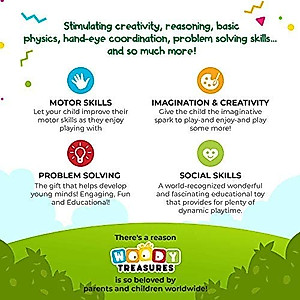 Wooden Toys - Montessori Toys for 2 Year Old Girls and Boys - Toddler Puzzles - Shape Sorting Matching Gear Game - Educational Toddler Toys Age 2-3 - Great Preschool Learning Activities