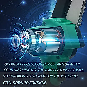 Mini Chainsaw 6 Inch Cordless Chain Saws - Electric Battery Powered Chainsaw Small Portable One-Hand Handheld, 24V Rechargeable Operated for Tree Trimming, Branch and Wood Cutting