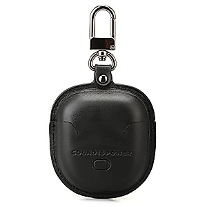 for bose quietcomfort earbuds ii case cover protector headphones accessories qc 2 cowhide leather 2022 new (Black)