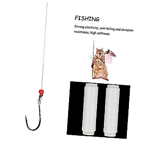 Kisangel 4 Rolls High Elastic Fishing Line Fishing Kit Saltwater Lures Fishing Line Braided Bead String Nylon Fishing Wire Nylon String Supports Anti-Slip Fishing Line Fishing Accessory