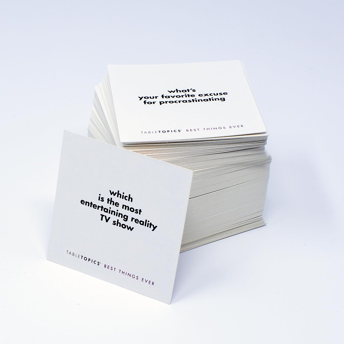 TableTopics Best Things Ever - 135 Fun Conversation Cards, Use as Ice Breakers, Get to Know More About People Close to You, Share Your Favorites