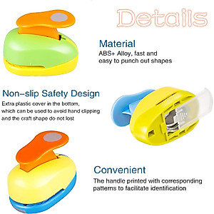 Circle Punch 1/2 inch Craft Lever Punch Circle Shape Lever Punch Handmade Paper Punch Candy Color by Random 1/2 inch（12mm）Circle Punch