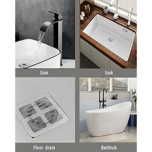 Disposable Shower Drain Hair Catcher, Shower Drain Mesh Stickers, Floor Drain Sticker, Sewer Hair Blocking Stickers Hair Strainer for Bathroom, Laundry, Bathtub, Kitchen, Sink. 30 PCS.