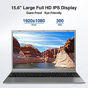 BiTECOOL Windows 11 Laptop, 15.6 inches Full HD IPS Display, Intel Celeron N4120 Quad Core, 12GB RAM and 256GB SSD Laptop Computer, 2.4/5G WiFi, BT4.2, Full Size Keyboard and Ultra Slim