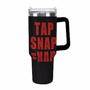 Tap Snap Or Nap Brazilian Jiu Jitsu 40OZ Tumbler Stainless Steel Travel Mug Water Bottle Car Cup Tea Cups with Lid Black-style