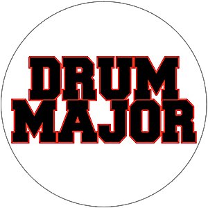 Drum Major - 3 Inch Circle Sticker 3" x 3" - Musician Music Drummer