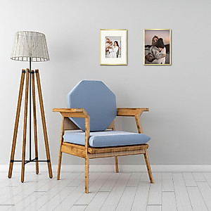 Golden State Art, 9x12 Aluminum Picture Frame with Ivory Color Mat for 6x8 Photo - Sawtooth Hangers, Spring Clips - Wall Mounting - Real Glass - Metal Frame (Gold, 1-Pack)