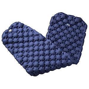 WellaX Ultralight Air Sleeping Pad - Inflatable Camping Mat for Backpacking, Traveling and Hiking Air Cell Design for Better Stability & Support -Plus Repair Kit - Blue