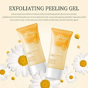 BEUKING Face Camomile Peeling Gel Deep Cleansing Moisturizing Smoothing Gentle Exfoliating Remove Dirt Tighten Pores Improving Face Skin
