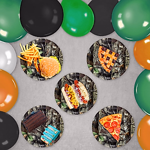 Hunting Camo Party Plates (24 pack)! 24 Lg., 9 in. Dinner Plates. Authentic Next Camo pattern. Great for Hunter Themed Party, Camouflage Motif, Birthdays, Graduations & Family Picnics. by Havercamp
