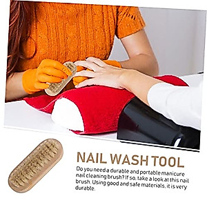 minkissy Nail Cleaning Brush Manicure Brushes for Nails De Uñas Acrilicas Nail Polish Clean up Brush Cleansers Household Nail Clean up Brush Nail Brush Wooden Natural