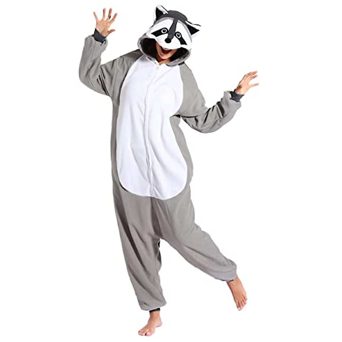 ofodoing Adult Animal One-piece Pajamas Cosplay Animal Homewear Sleepwear Jumpsuit Costume for Women Men