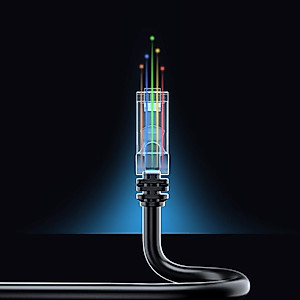 Maximm Cat 6 Ethernet Cable 4 ft (6-Pack) - High-Speed LAN Cable, Internet Cable, Patch Cable, and Network Cable - UTP, 10Gbps, 550MHz Ethernet Cord - Black