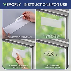 Veyofly Sticky Traps for Plants and Windows, Bundle with 5 Yellow Sticky Traps for Gnats & 5 Window Fly Traps -Gnat Trap, Bug Sticky Traps, Fungus Gnat Trap, Fly Strips, Fly Tape- Pack of 10​
