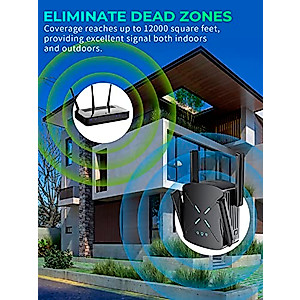 2023 Release WiFi 6 Extenders Signal Booster for Home, 2.4Gb/s Speed Longest Range Up to 12,000sq.ft, Internet Amplifier with Ethernet Port, Dual Band Wi-Fi Repeater 1-Tap Setup (5GHz / 2.4GHz)