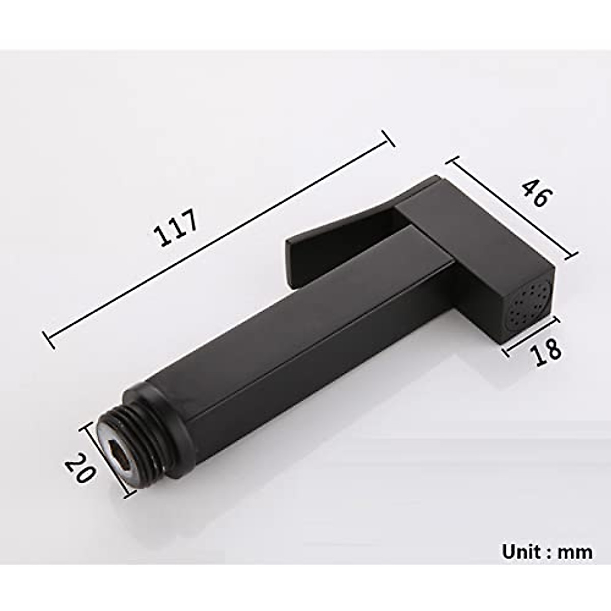 MINJING Matte Black Bidet Sprayer for Toilet, Handheld Cloth Diaper Sprayer, Solid Brass Bidet Shower Faucet with Hot and Cold Water, Wall Mount Bathroom Bidet Set,Style A