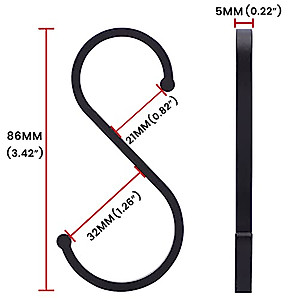 ACMETOP S Hooks 12 Pack Aluminum S Shaped Hooks Heavy Duty