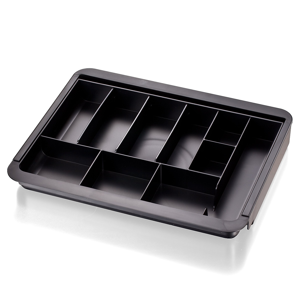 Officemate Recycled Expandable Drawer Tray, 10 3/8 W - 16 W, Black (26372)