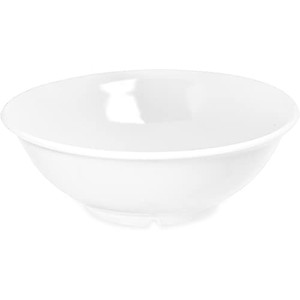 Carlisle FoodService Products Plastic Serving Bowl, Footed Bowl for Restaurants, Hospitals, 36 Ounces, White, (Pack of 12)