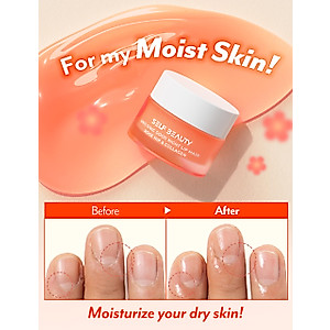 SelfBeauty Lip Mask - Rosehip & Collagen, Vegan Lip Balm, Lip Moisturizer, Overnight Hydrating Lip Treatment with Collagen Peptide, Lip Scrub Exfoliator Intensive Lip Repair, 0.51fl.oz