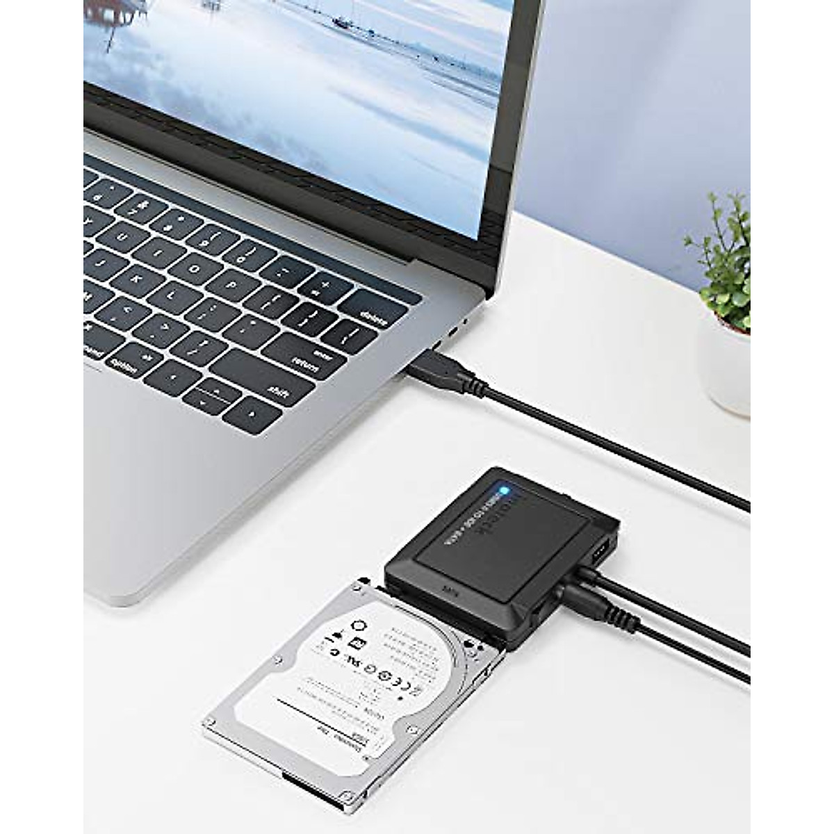 Inateck USB 3.0 to IDE/SATA External Hard Drive Reader Applicable to 2.5"/3.5" HDD/SSD, with 12V/2A Power Supply, SA03001