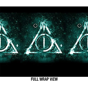 Harry Potter OFFICIAL Deathly Hallows Logo 24 oz Insulated Canteen Water Bottle, Leak Resistant, Vacuum Insulated Stainless Steel with Loop Cap, Black