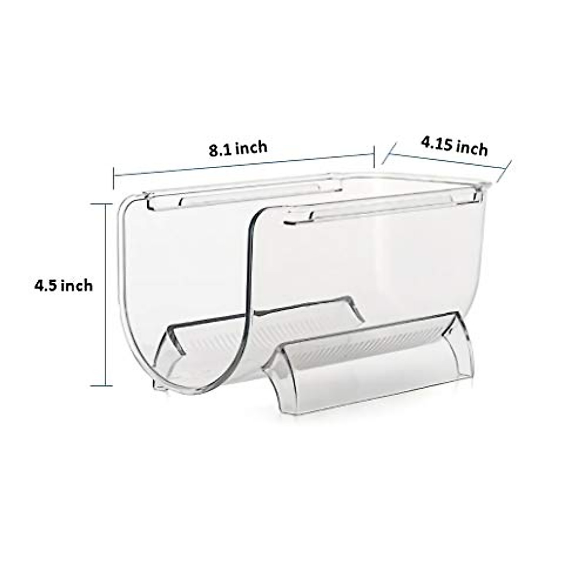 Modular Plastic Free-Standing Water Bottle and Wine Rack Storage Organizer for Kitchen Countertops, Pantry, Refrigerator ,Ideal Storage for Wine, Soda, Pop and Beer - Stackable, 2 Pack - Clear