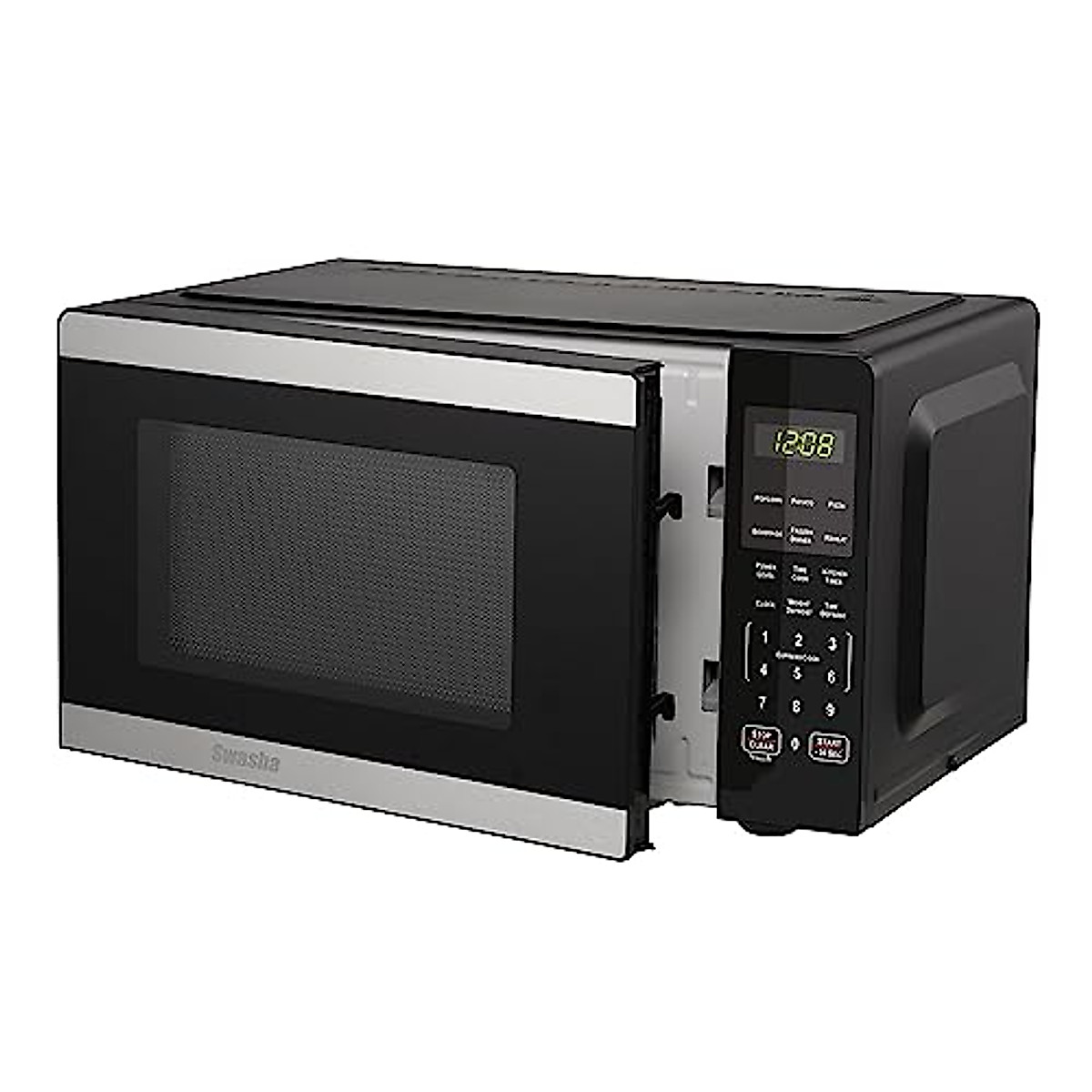 Countertop Microwave Oven, 0.9 cu. ft. Digital Microwave Oven with Turntable Push-Button Door, Child Safety Lock, Stainless Steel Microwave Oven,900 Watts