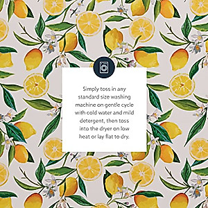 Linon The Anywhere Washable Rug Wesley Ivory/Yellow 5' X 7' Area Rug