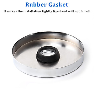 OPERMAXER 4 Inch Shower Arm Flange Oversized Plumbing Cover Plates, Universal Extra Large Replacement Escutcheon Cover Plate for Covering Gaps, Holes, Fits All Standard 1/2" Pipes, Chrome(1 PACK)