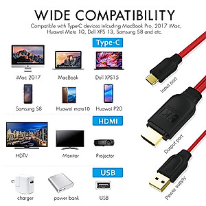 RUBU Type C to HDMI (6 Ft Cable)