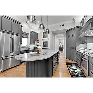 Caroline's Treasures Werewolves Spooky Halloween Indoor/Outdoor Runner Mat 28x58 Front Door Mat Indoor Outdoor Rugs for Entryway Hallway Foyer Non Slip Washable Wide Doormat