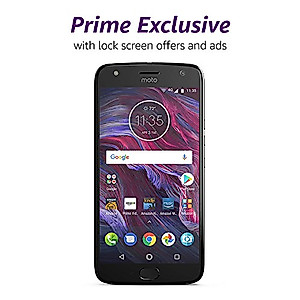 Moto X (4th Generation) - with hands-free Amazon Alexa – 32 GB - Unlocked – Super Black - Prime Exclusive - with Lockscreen Offers & Ads
