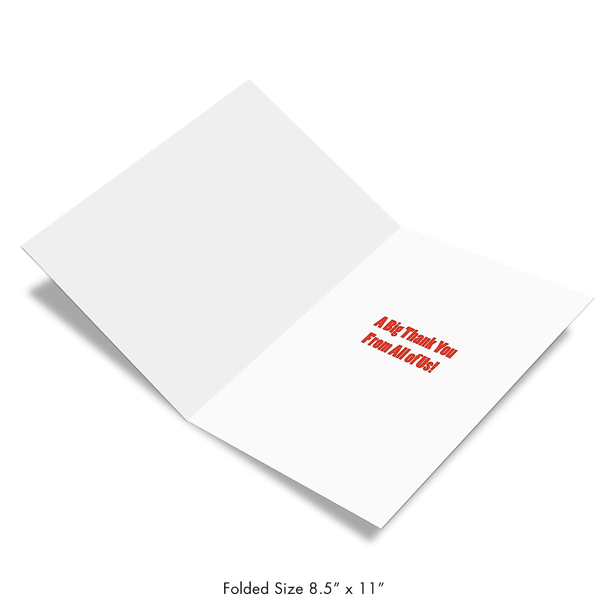 NobleWorks - Coach Thank You Greeting Card with Envelope Group, Coworker, Gang (Big 8.5 x 11 Inch) Big Thanks From The TeamJ6884TYG-US