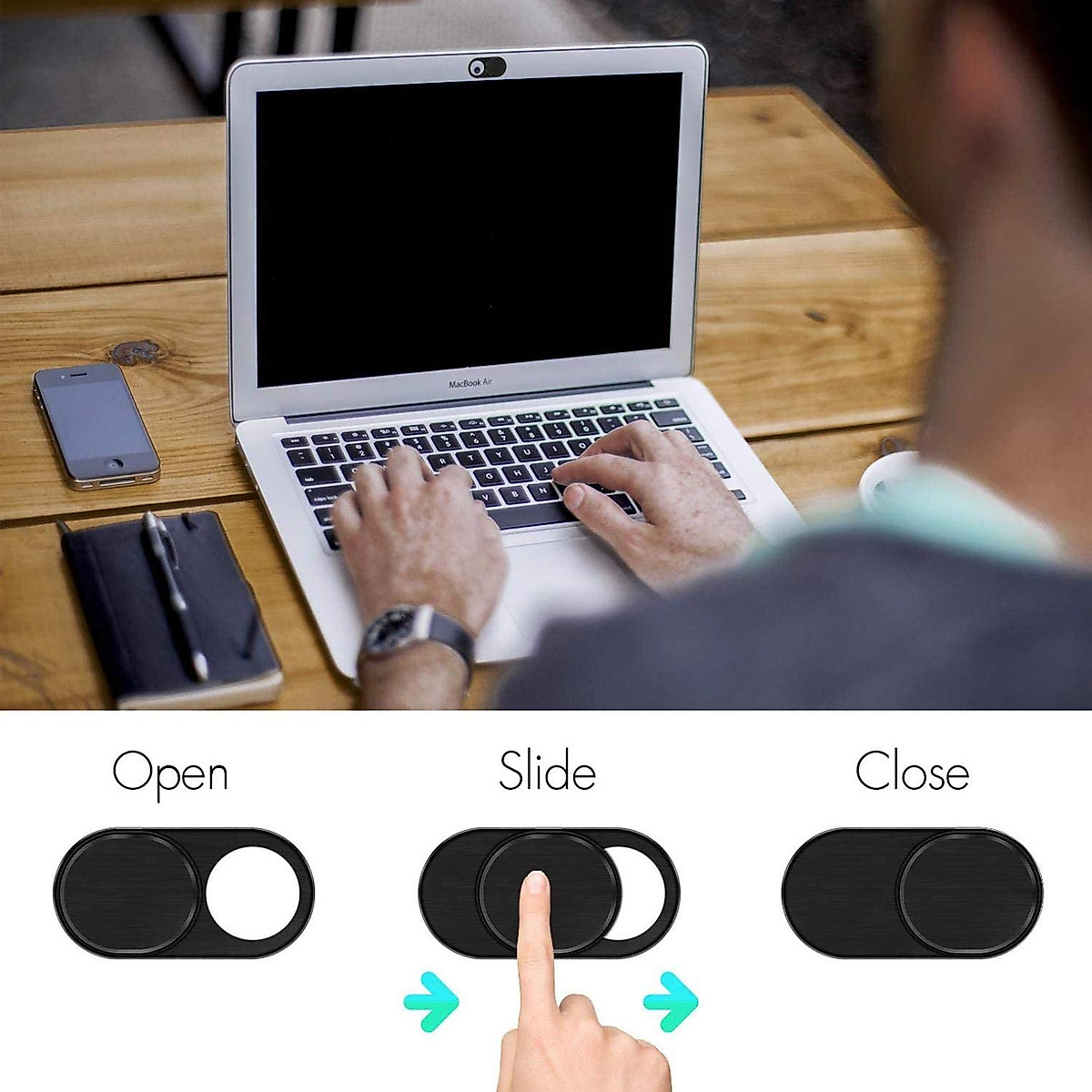 Privacy Camera Cover Security Blocker Webcam Closure for Galaxy A72, A52, A42, A32, A12 - White Compatible with Samsung Galaxy A72, A52, A42, A32, A12