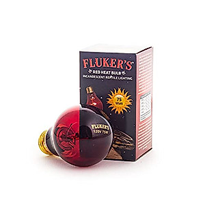 Fluker's Red Heat Bulbs for Reptiles 1 Count (Pack of 1) Black