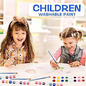 Acrylic Paint Strips For Kids&Adults,Bulk Set of 12 Washable Filled Paint Sets in 8 Colors,With 12 Paintbrushes,Painting Art Supplies Craft Paint Pots,Perfect for Home Birthday Party Favors(8 Color)