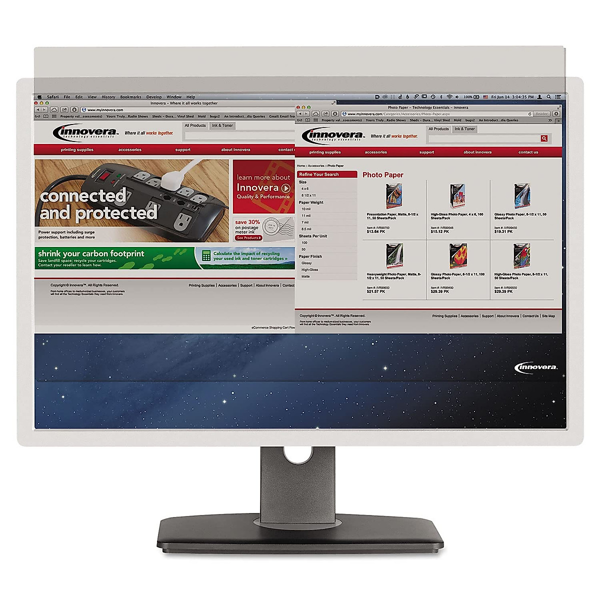 IVRBLF215W - Blackout Privacy Filter for 21.5quot; Widescreen LCD Monitor