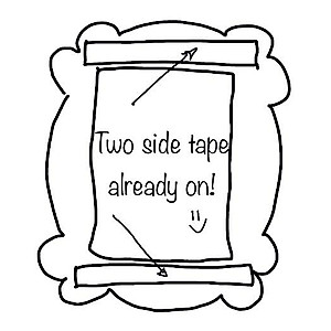 Handmade with Love by Fatima. As seen in Monica's Door. It has Two Side Tape in the back. Yellow Frame for your peephole. Present for your best friends.