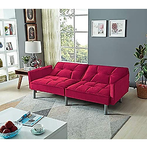 Legend Furniture, Sleeper, Sofa, Small Parcel, Red