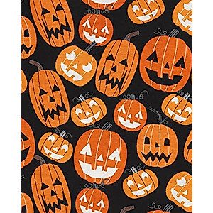 The Children's Place baby girls Family Matching Christmas Holiday Sets, Snug Fit 100% Cotton, Adult, Big Kid, Toddler, Pajama Set, Hlwn Pumpkin, 7 US