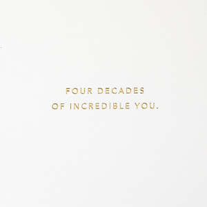 Hallmark Signature 40th Birthday Card (Incredible You)