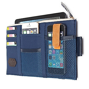 StyleZ Car Sun Visor Tidy Organizer Storage Bag Holder Pocket CD Case Card Pouch (Darkblue)