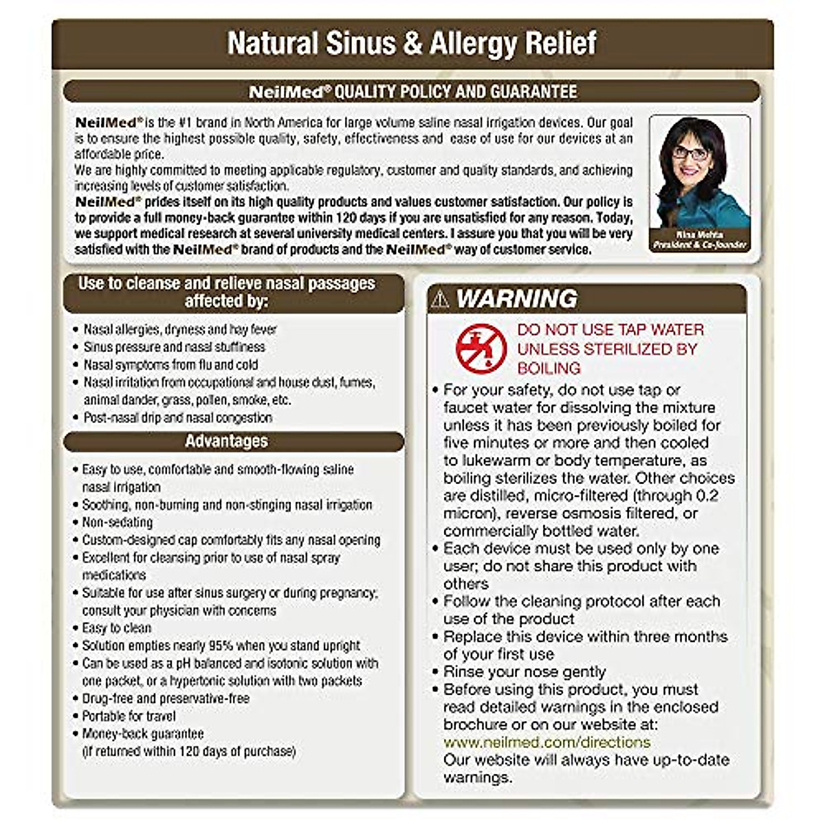 NeilMed Sinus Rinse Kit with Xylitol, 50 Count (Pack of 1)